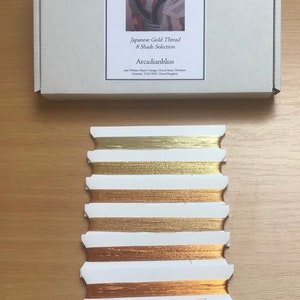 Japanese Gold Thread, 8 Shade Selection, 200 Metres, 8 X 25m. - Etsy UK