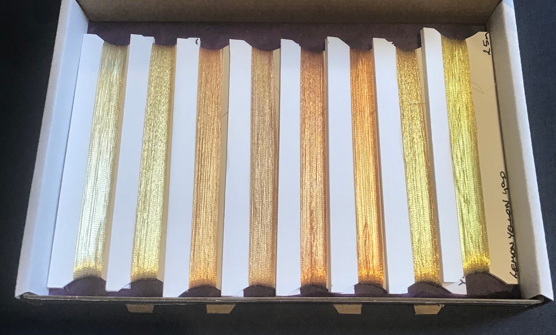 Japanese Gold Thread 8 Shade Selection 200 Metres 8 X 25m. - Etsy UK