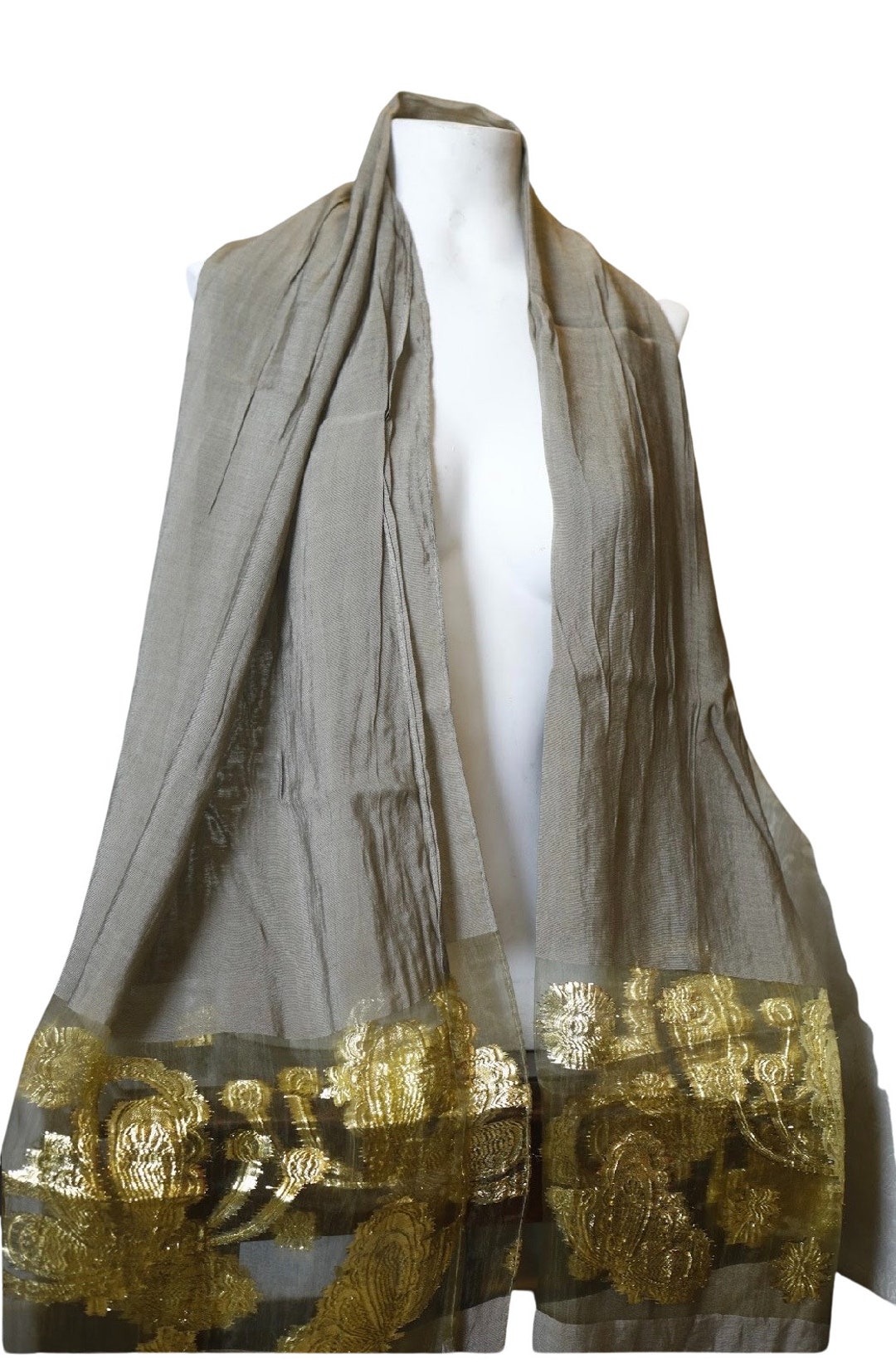 Gold Appliqué Scarf - Etsy