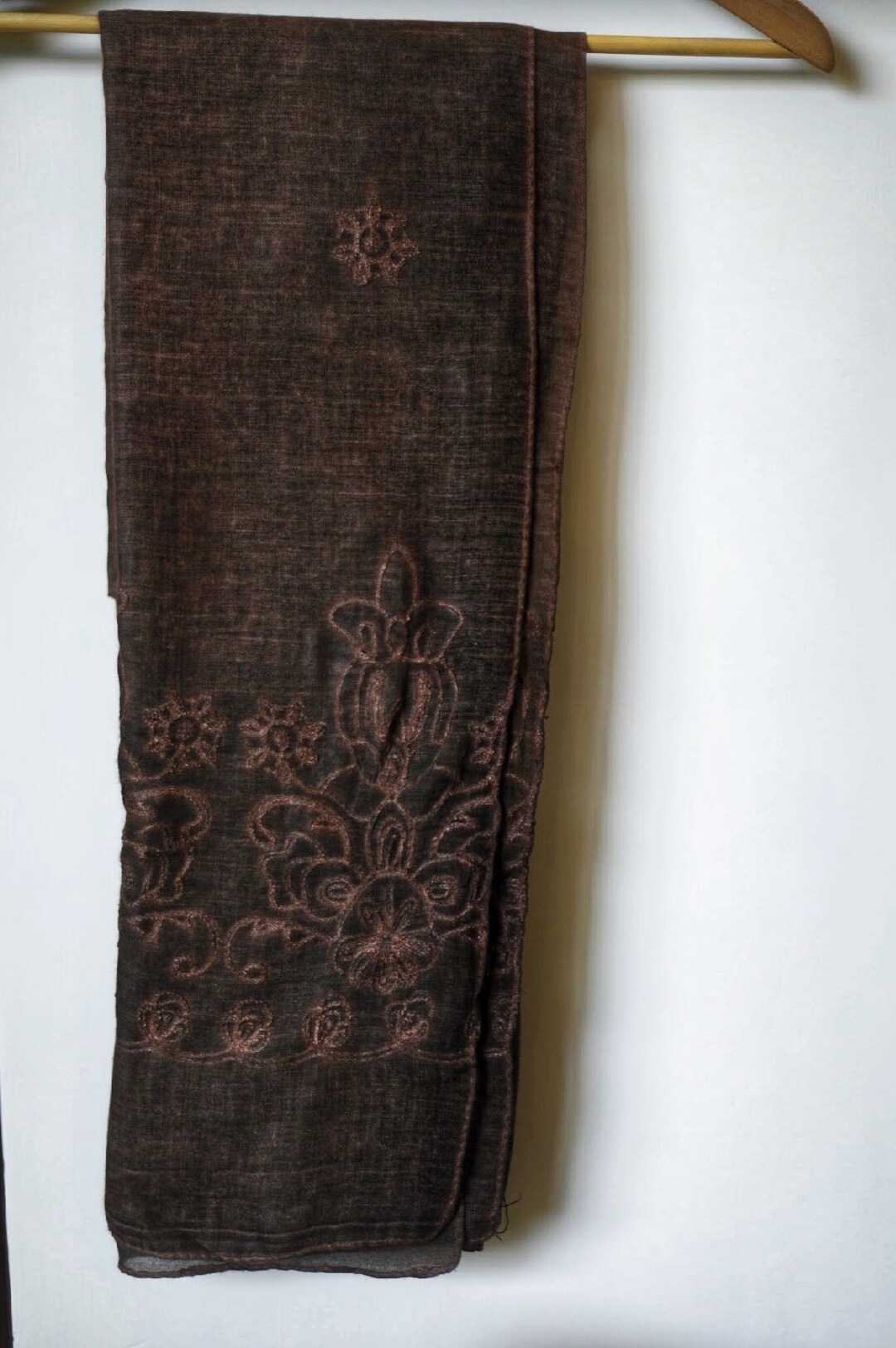 Fully Embroidered Traditional Scarf - Etsy
