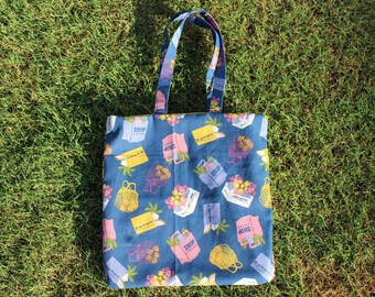 Shop Local Tote Bag Modern Typographic Cotton Canvas Tote Bag American ...