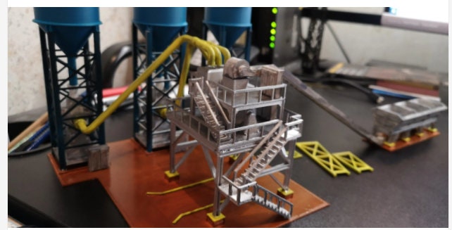 N Scale 3D Printed Model Railroad Concrete Factory - Etsy
