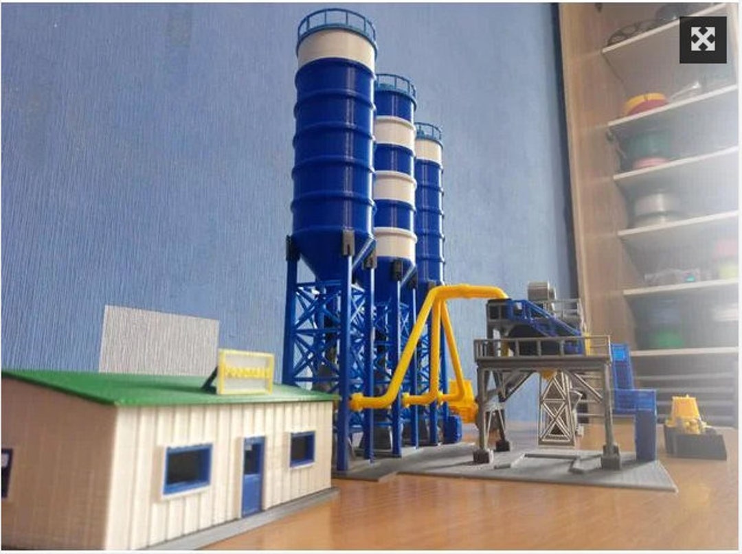 HO Scale 3D Printed Model Railroad Concrete Factory - Etsy