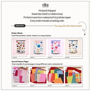 Matcha Girl Sticker Sheet Aesthetic Journal Stickers Set Girly Coquette ...