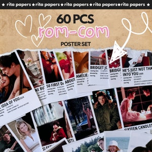DIGITAL DOWNLOAD | 60 PCS Rom Com Poster Set 2000s Movie Bundle Print ...