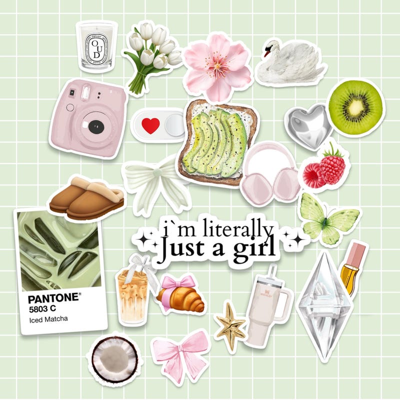 Green Aesthetic Stickers - Etsy