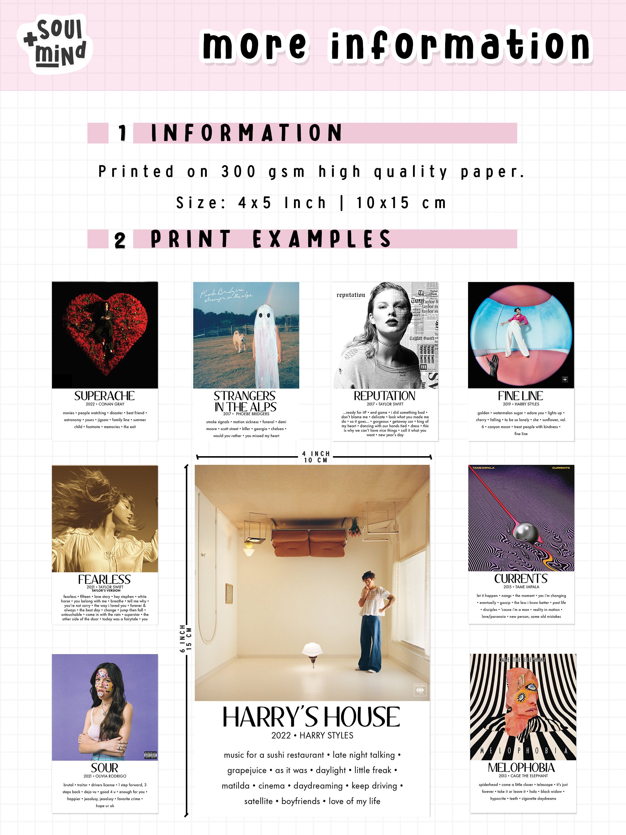 Minimalist Album Cover Poster Wall Art Custom Inspired Poster - Etsy