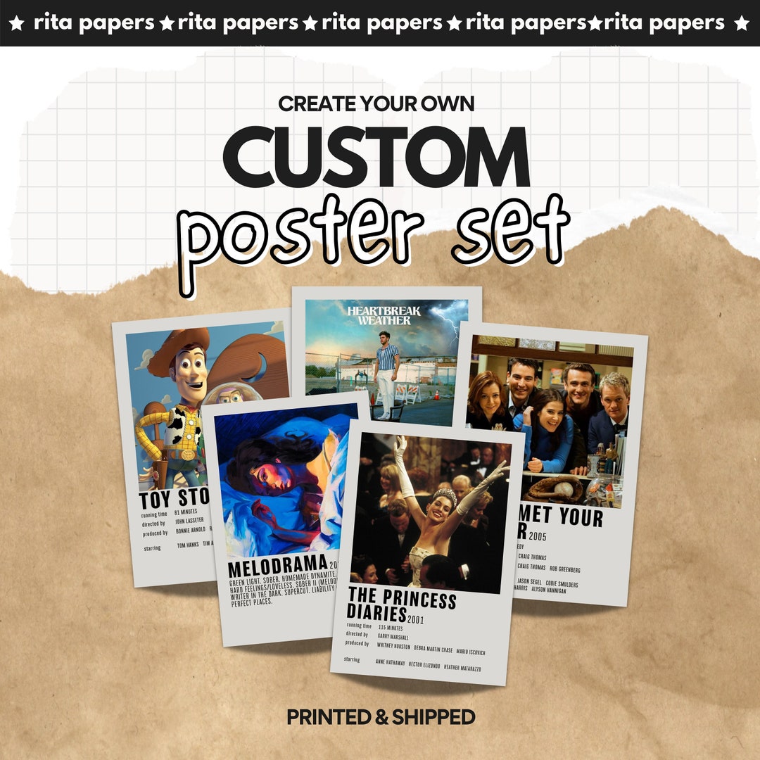 Custom Movie Album Cover Posters Dorm Room Decor Aesthetic Minimalist ...