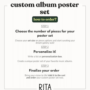 Minimalist Album Cover Poster Set Wall Art Create Custom Print Bundle ...