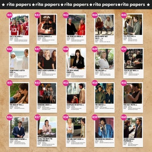 60 PCS Rom Com Poster Set | 2000s Movie Bundle Print Pack Aesthetic ...