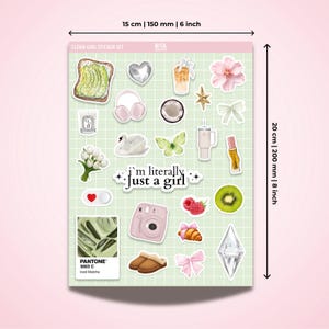 Clean Girl Aesthetic Stickers Sheet Journal Stickers Planner Coquette ...
