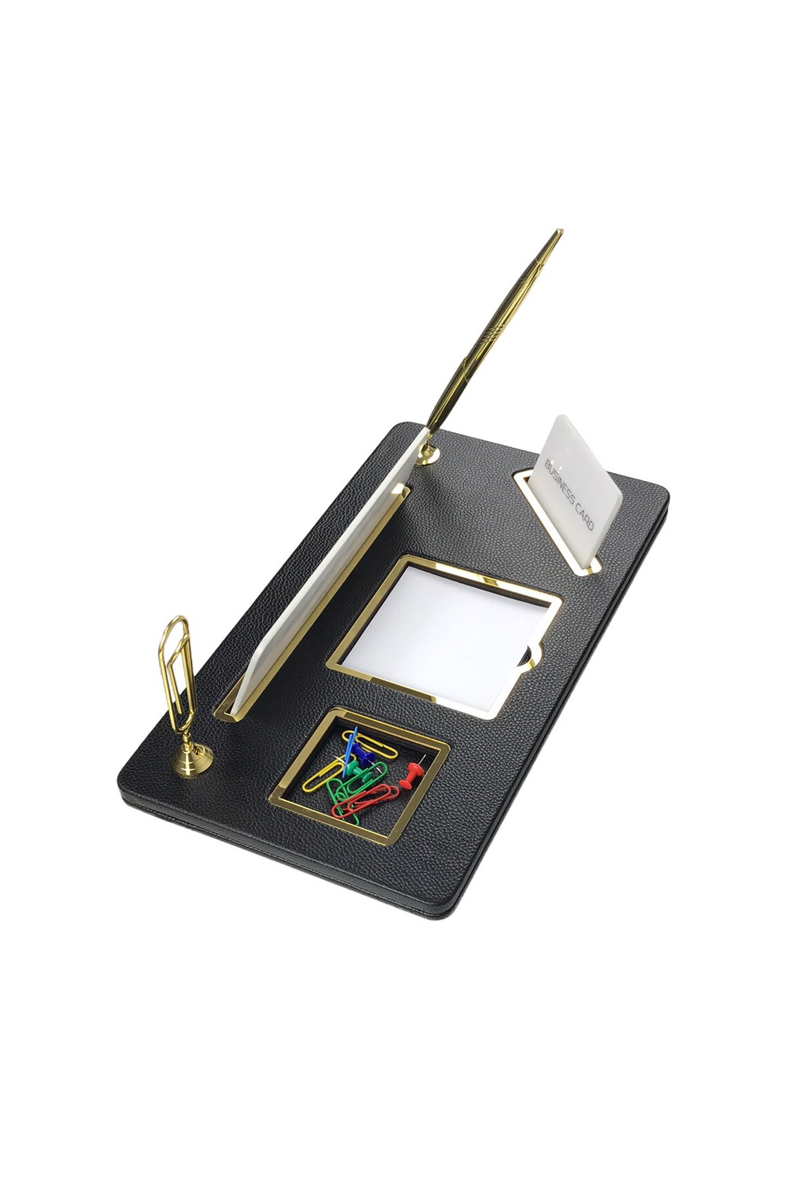 Personalized Desk Name Plate Leather Organizer Business Card - Etsy