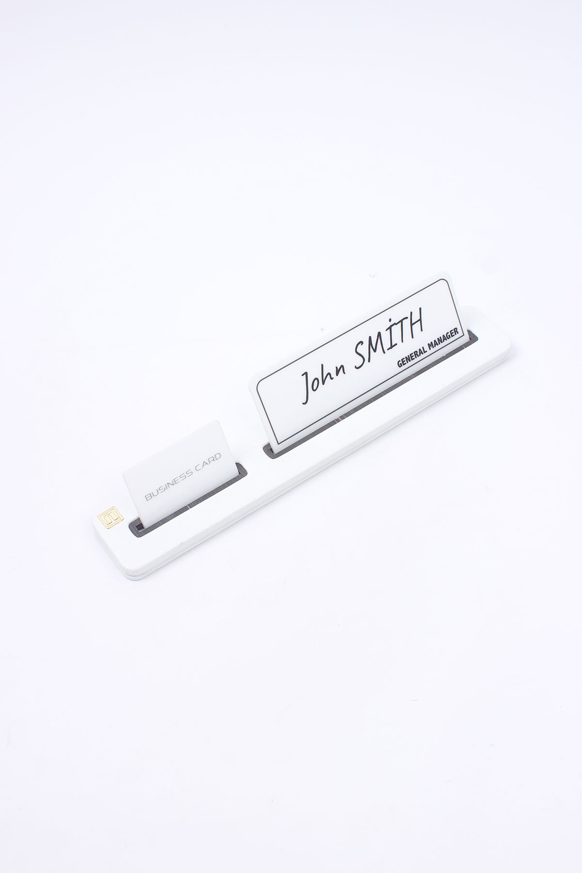 Leather Table Name Plate and Business Card Holder White / - Etsy