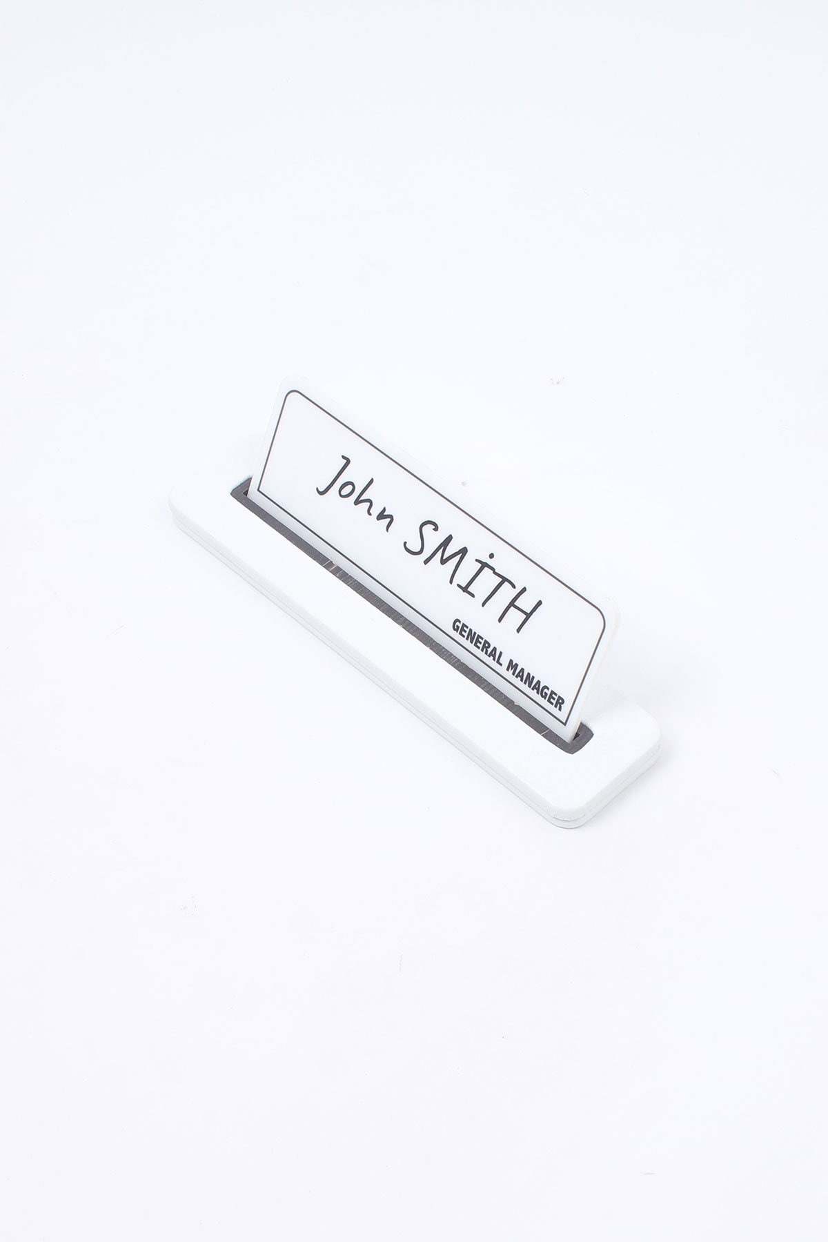 Leather Desk Name Plate White / Office Gift / Minimalist - Etsy