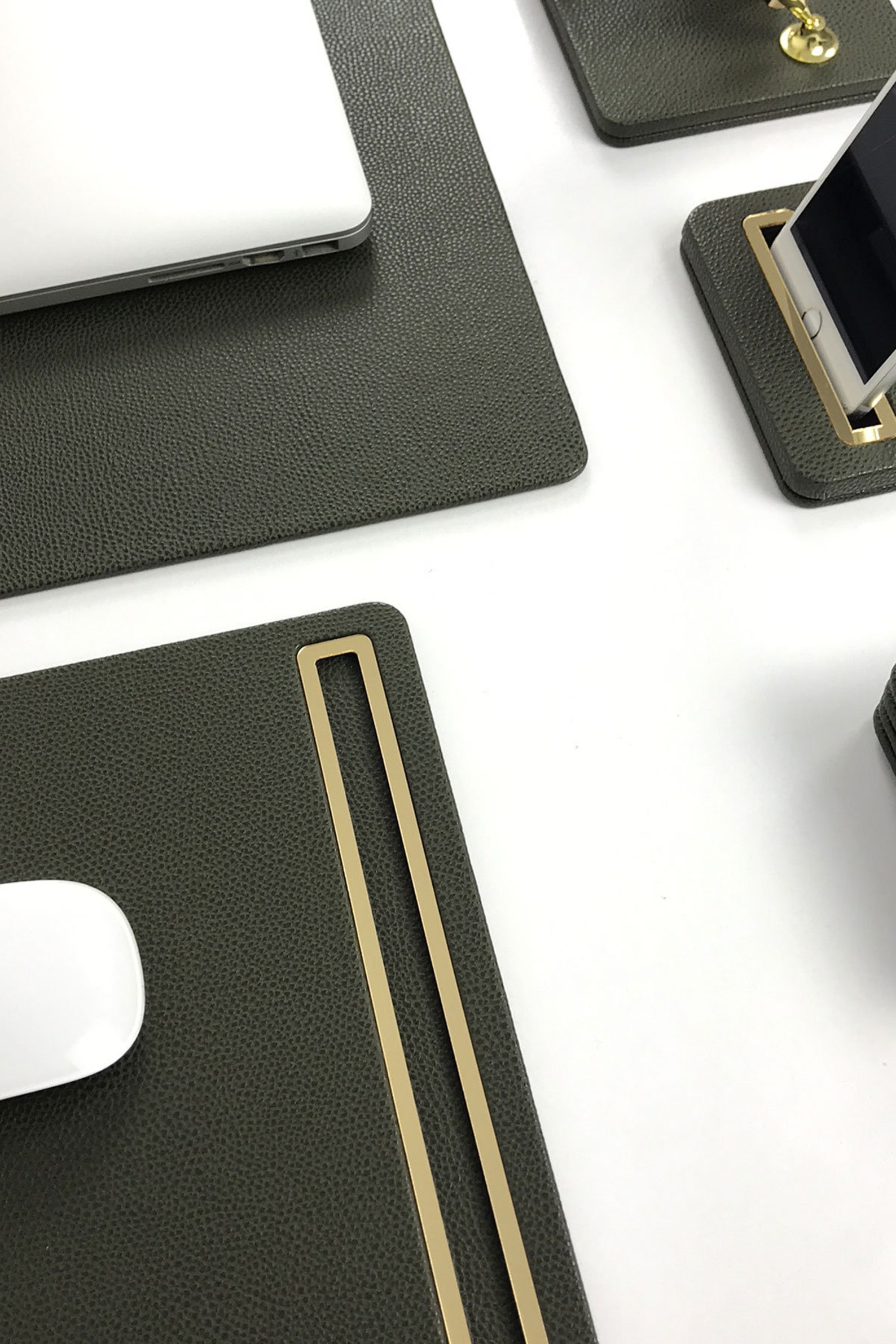 Leather Desk Set Desk Accessories Set Personalized Desk Set Office Desk ...