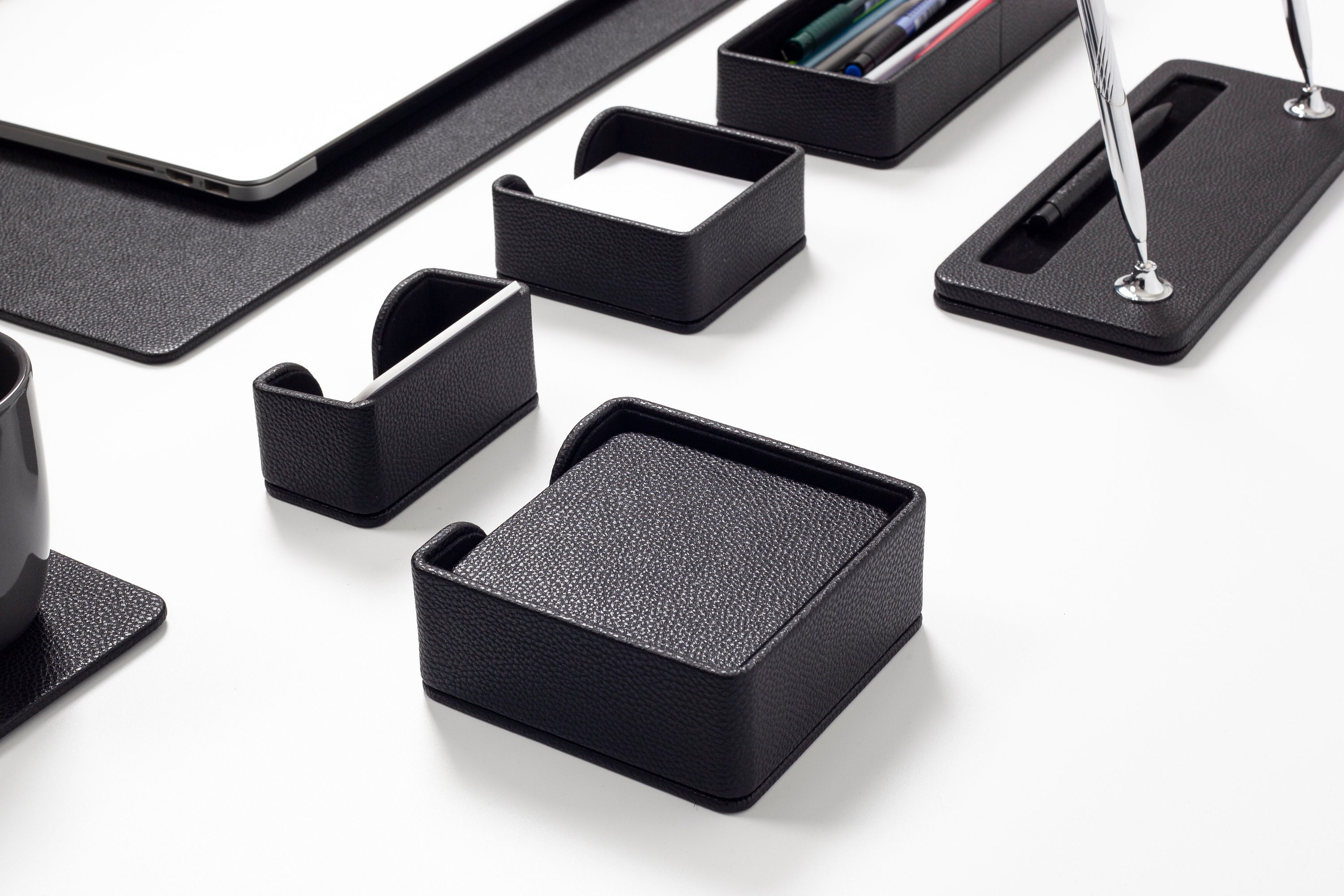 Roma Leather Desk Set 10 Pcs Elegant Office Accessories for Workspace ...