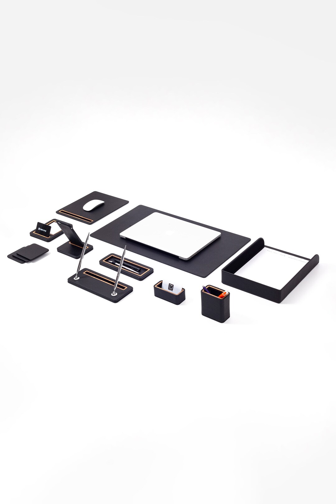 Pera Leather Desk Set / Leather Desk Cover Pad / Desk Accessories ...