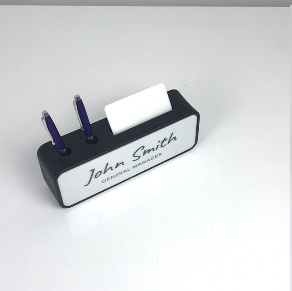 Executive Desk Name Plate Personalized Leather Desk Name | Etsy