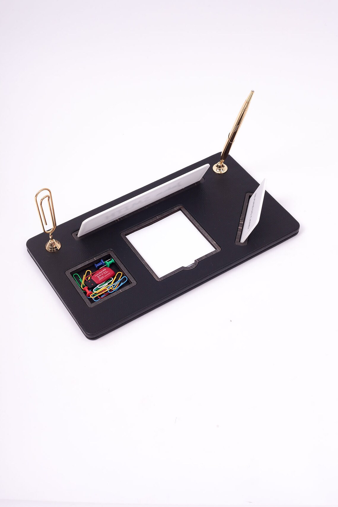 Personalized Desk Name Plate Leather Organizer Business Card - Etsy