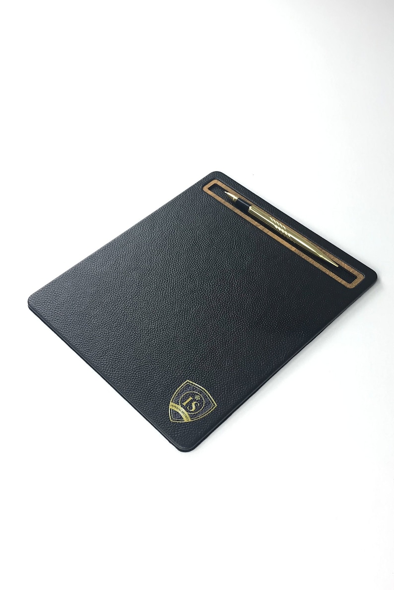 Leather Mouse Pad, Wooden Detail, Pen Holder, Three Different Uses ...