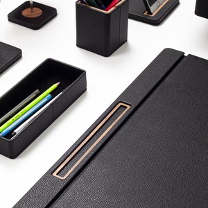 Capella Luxury Leather Desk Pad Set 15 Pcs - Elegant Office Desk ...