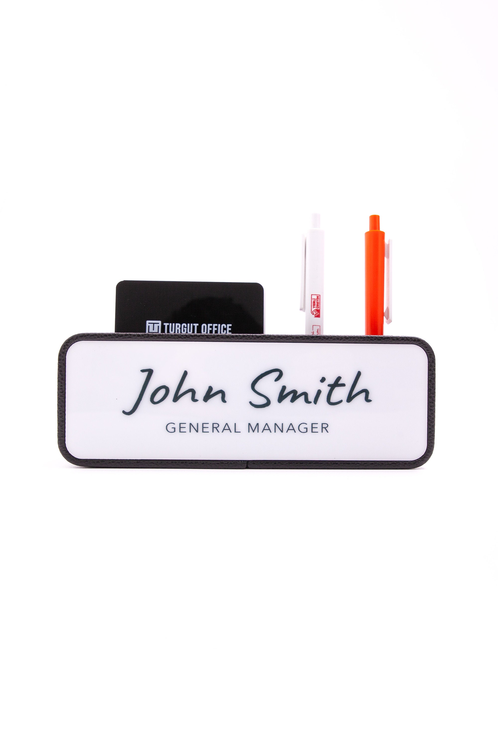 Executive Desk Name Plate, Personalized Leather Desk Name, Personalized ...