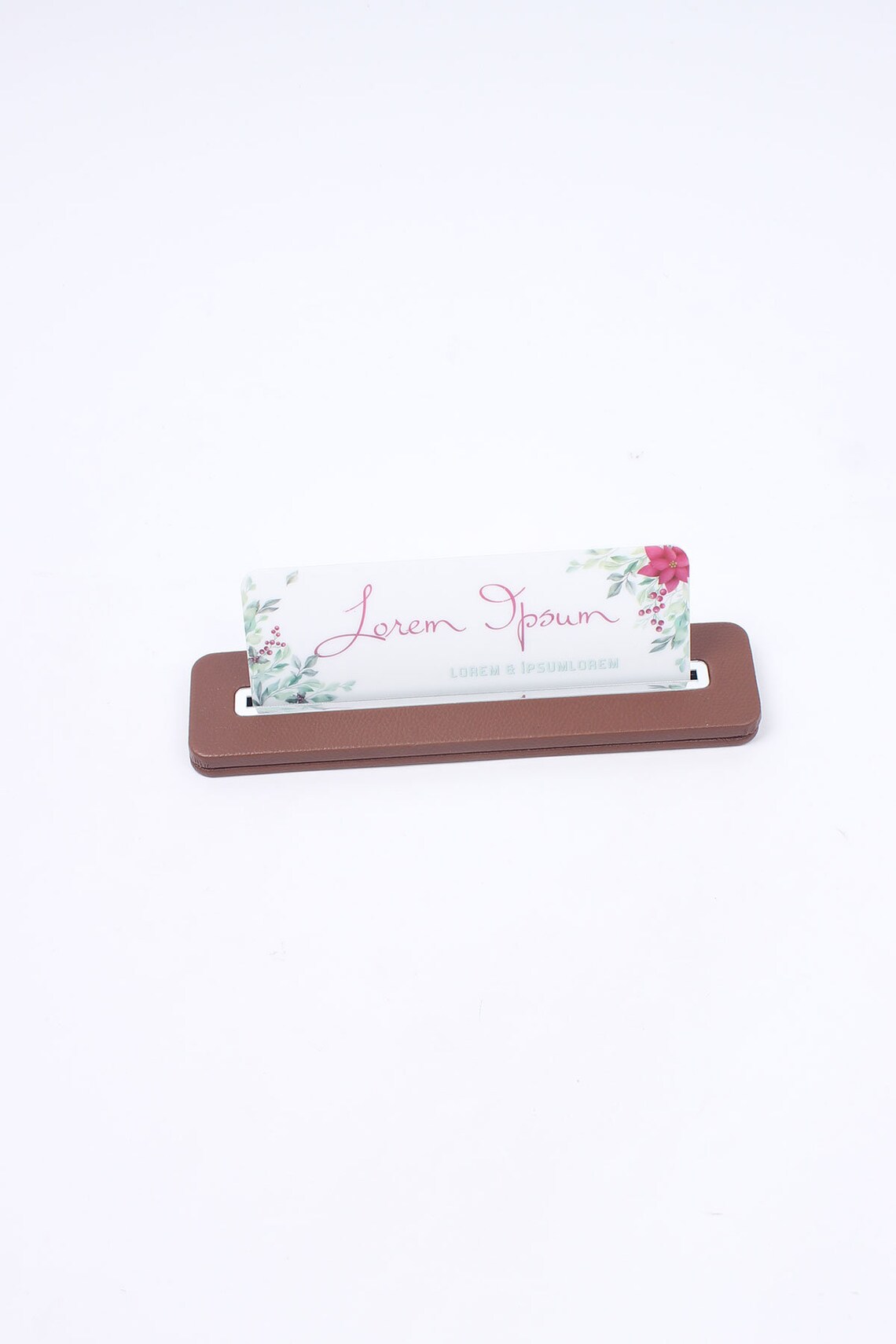 Leather Desk Name Plate Tan / Office Gift / Minimalist Design - Etsy