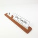 Leather Table Name Plate and Business Card Holder Black / Office Gift ...
