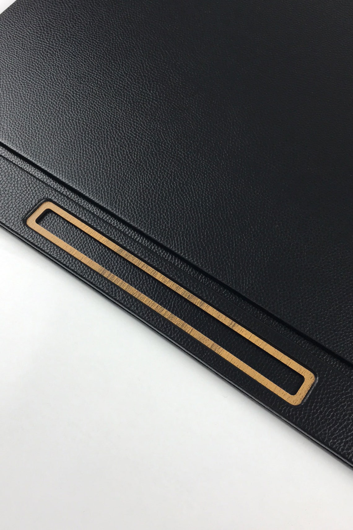 Desk Pad / Leather Desk Mat / Leather Cover Desk Pad With Wood | Etsy