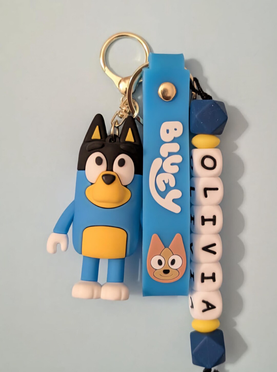 Personalised Bluey Keyring / Keychain - Etsy