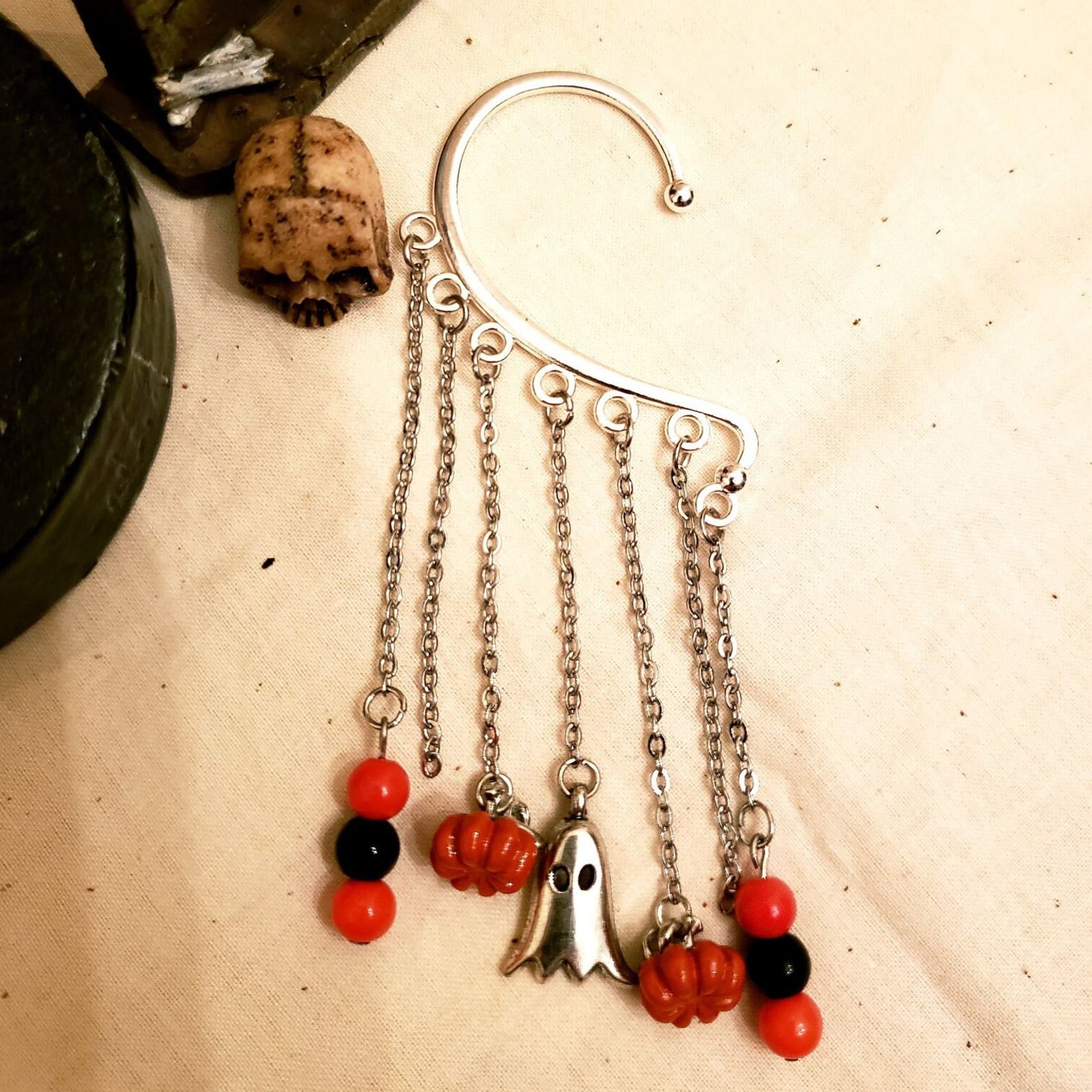 Pumpkin Ghost - Ear Cuff - Halloween - Etsy