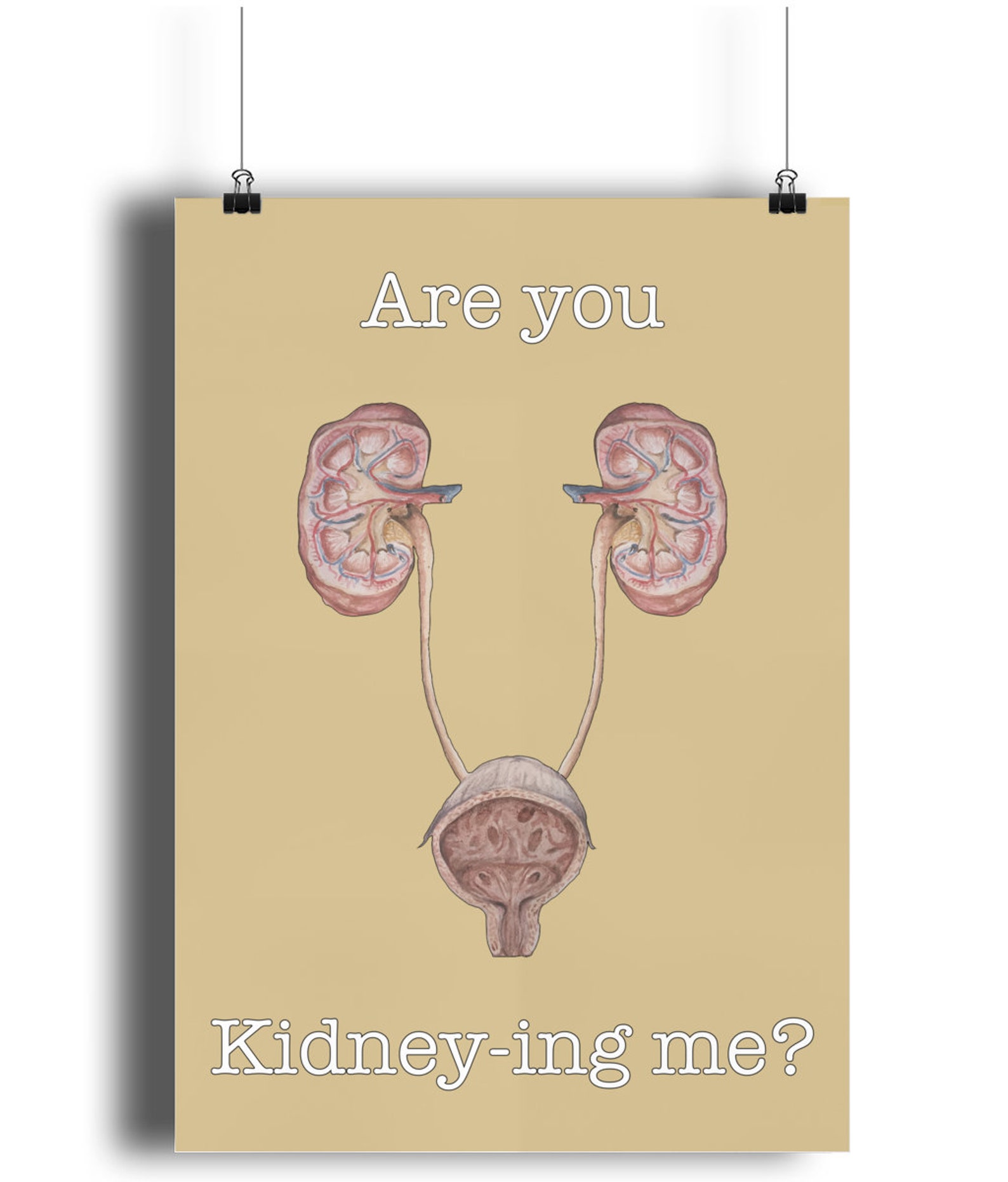 Kidney Gift Science Poster Puns Medical Student Biology Gift Funny ...
