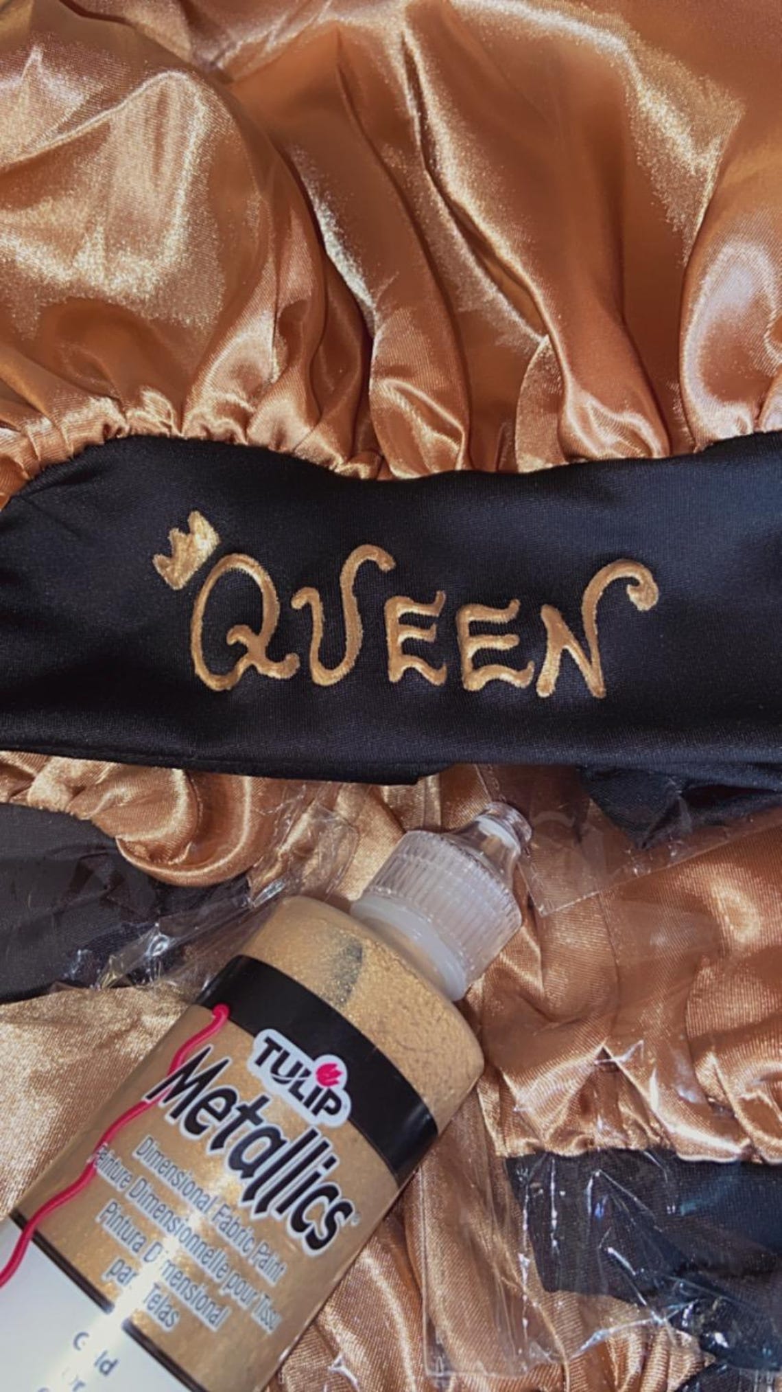 Queen Bonnets, Elegant Monogram Hair Bonnet, Satin ADULT Bonnet ...