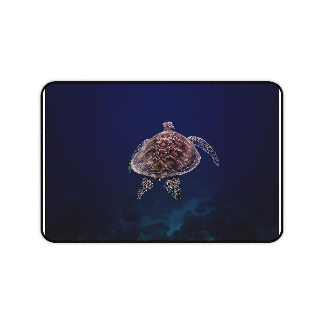 Turtle Desk Mat, Sea Turtle Office Accessories, Ocean Animal Computer ...