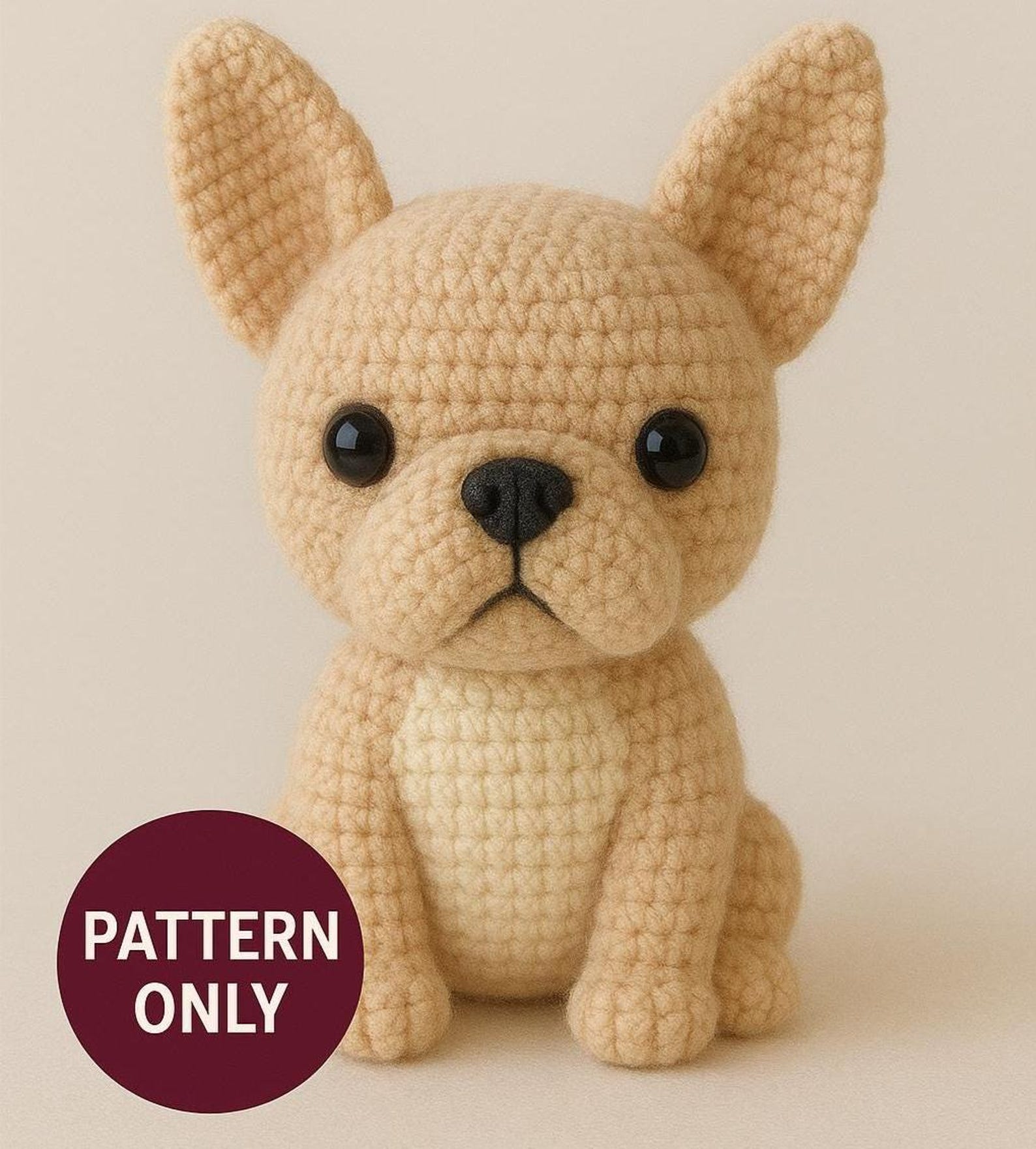 French Bulldog Amigurumi Crochet Pattern PDF – Easy French Bulldog ...