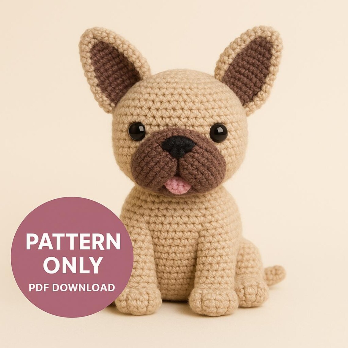 French Bulldog Amigurumi Crochet Pattern PDF – Easy French Bulldog ...