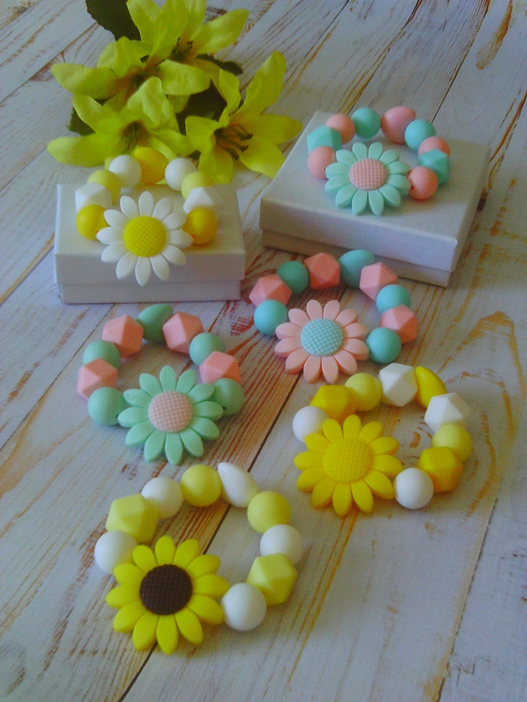 Daisy Silicone Sensory Learning Rings Assorted Colors and Styles Great ...