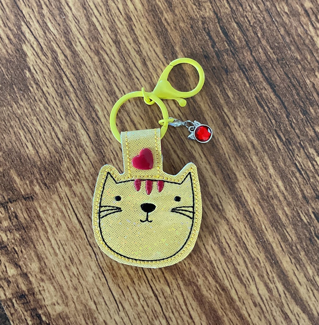 Cat Key Fob, Ginger Cat Snap Tab, Cat Lover Gift, Ginger Cat Backpack ...