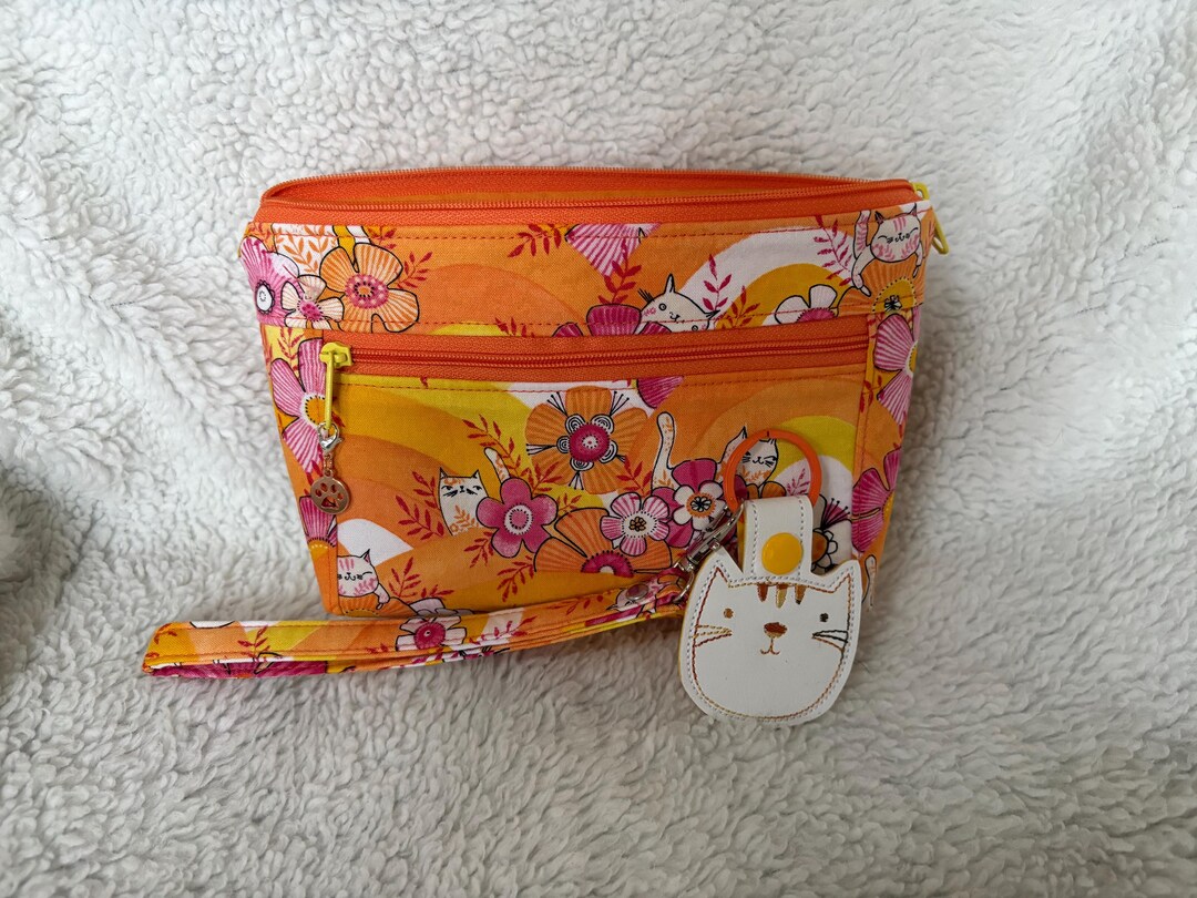 Retro Cat Small Zipper Pouch/retro Cats Make-up Bag/cat Travel Bag/cat ...