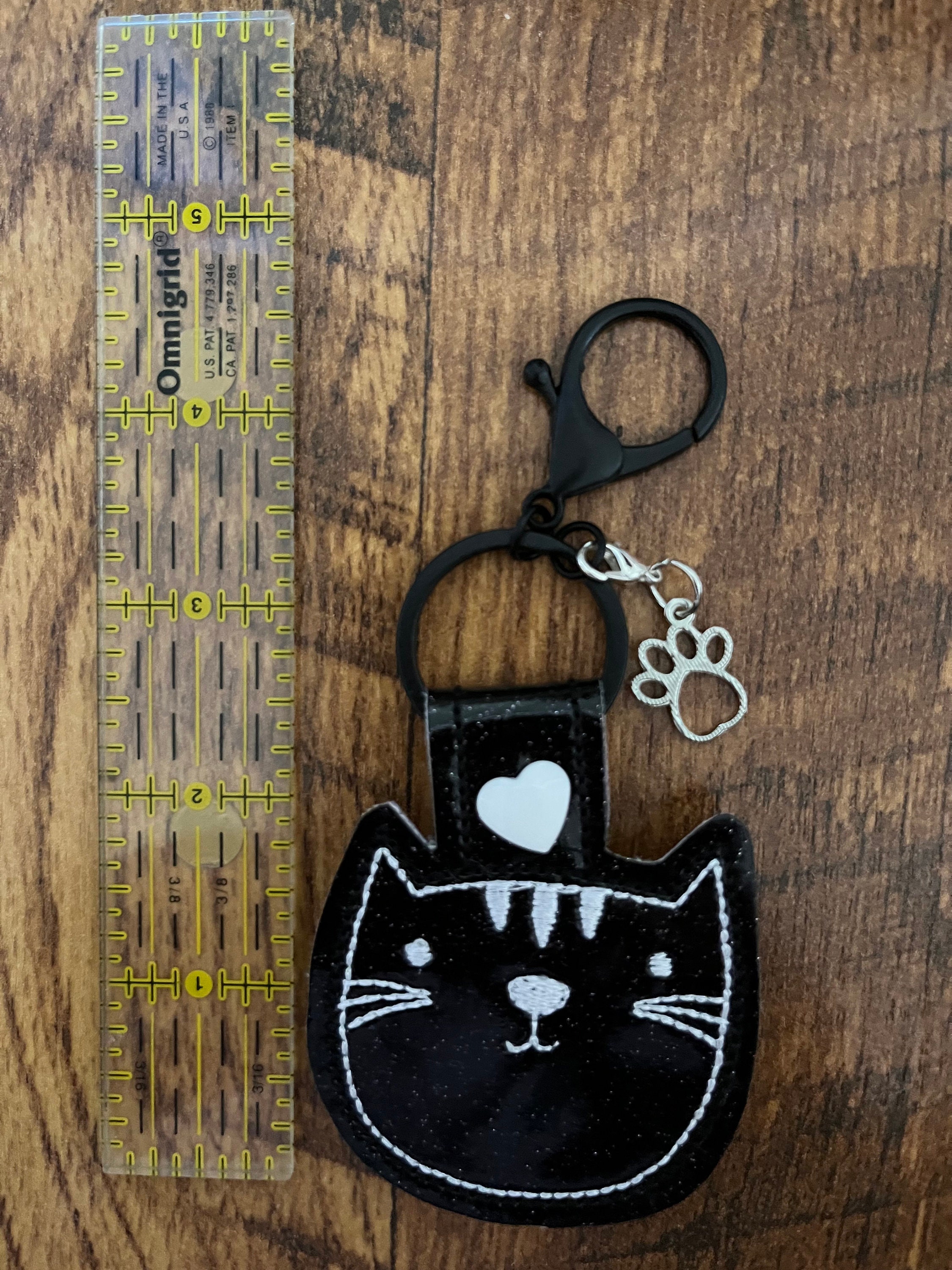 Black Cat Key Fob Black Cat Snap Tab Black Cat Lover Gift - Etsy