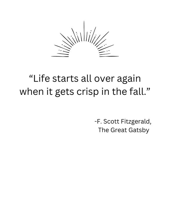 Gatsby Fall Quote The Great Gatsby Quote Bookmark — Bookishly