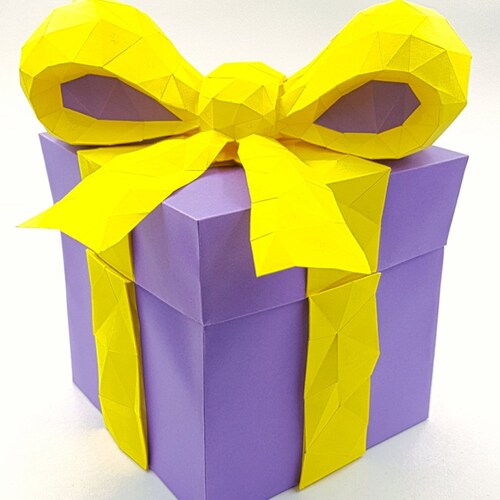 Papercraft Gift Box Template - Etsy