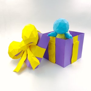 Papercraft Gift Box Template - Etsy