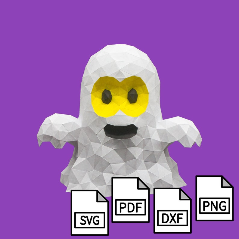 Cute Papercraft Ghost - Template - Etsy Canada