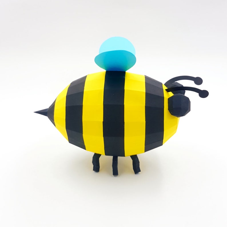 3D Bee Papercraft - Template - Etsy Canada