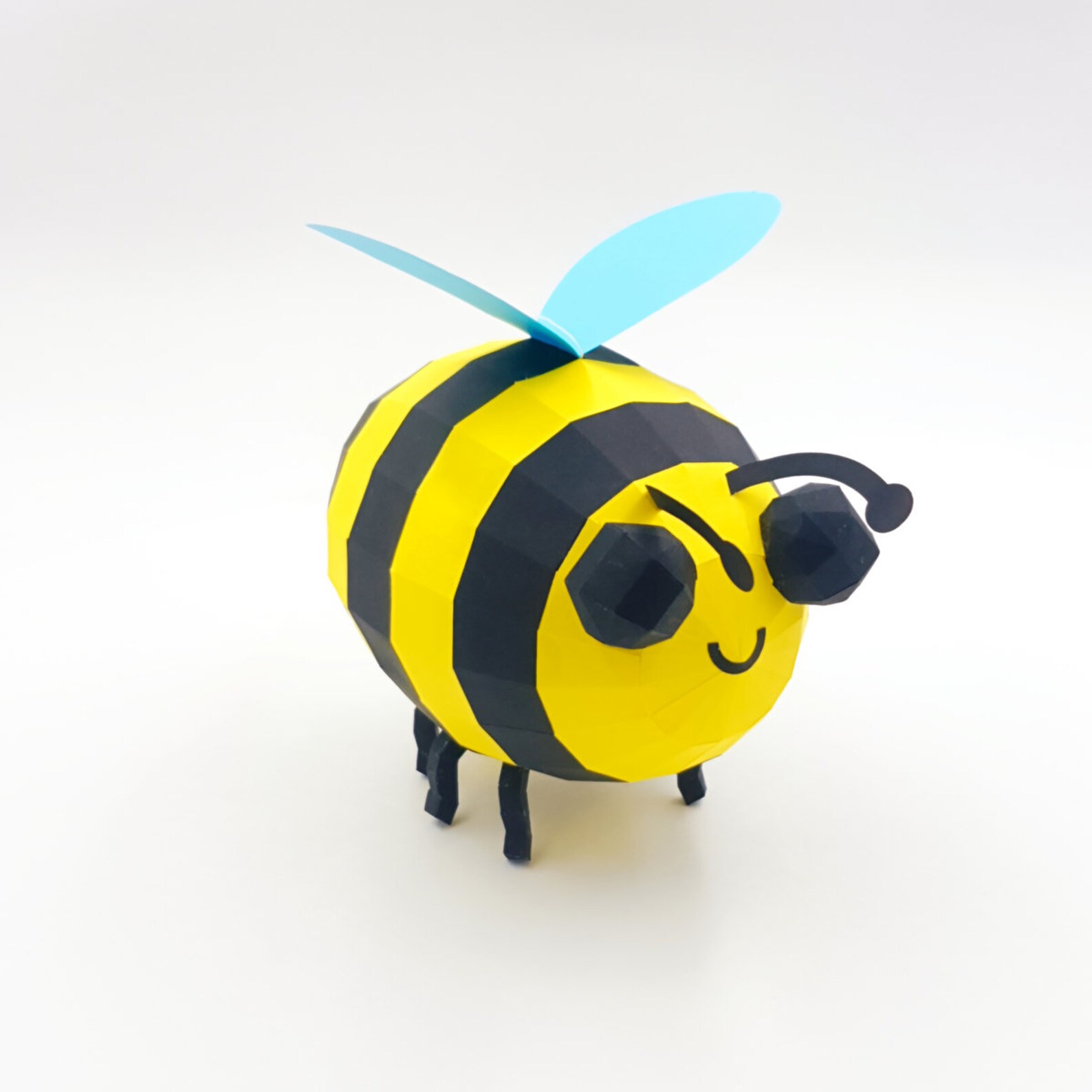 3D Bee Papercraft - Template - Etsy Canada