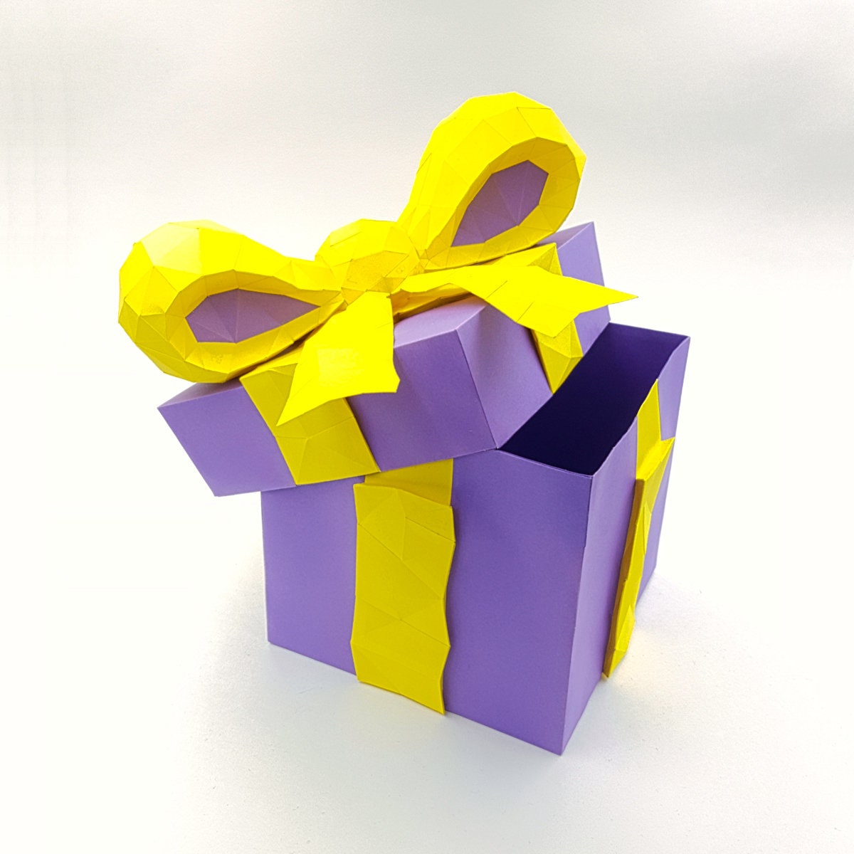Papercraft Gift Box Template - Etsy