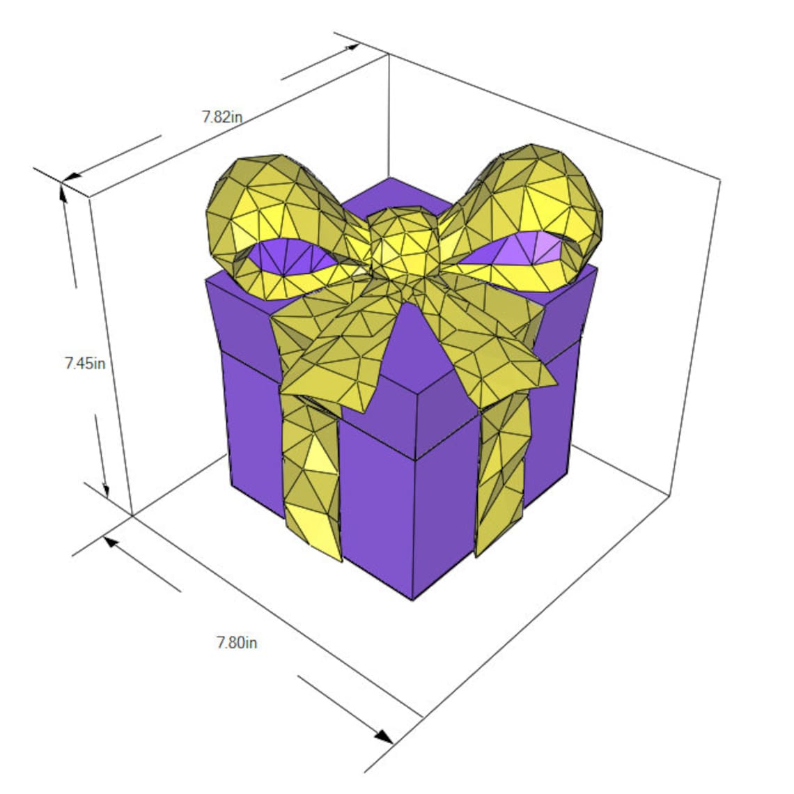 Papercraft Gift Box Template - Etsy
