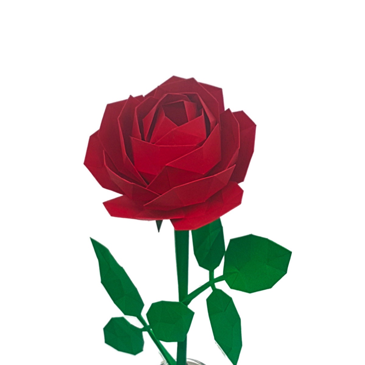 3D Papercraft Rose Template - Etsy Canada
