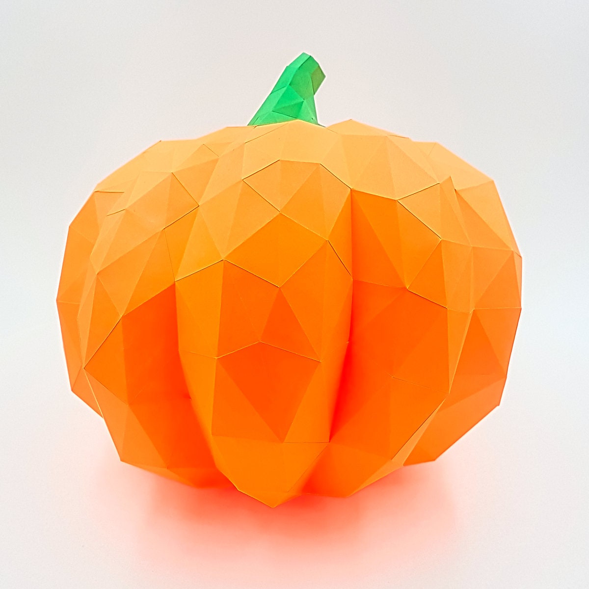 Low Poly 3D Papercraft Pumpkin Template - Etsy